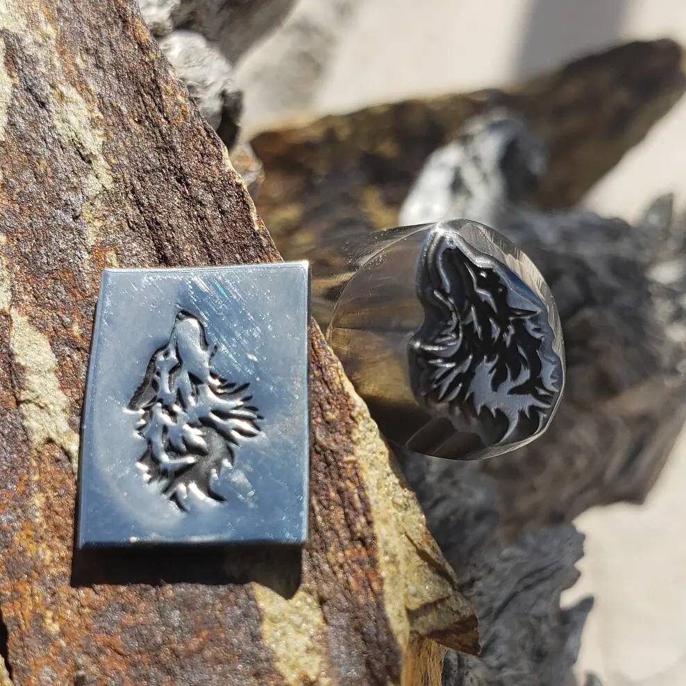 Howling Wolf Metal Stamp - Etsy