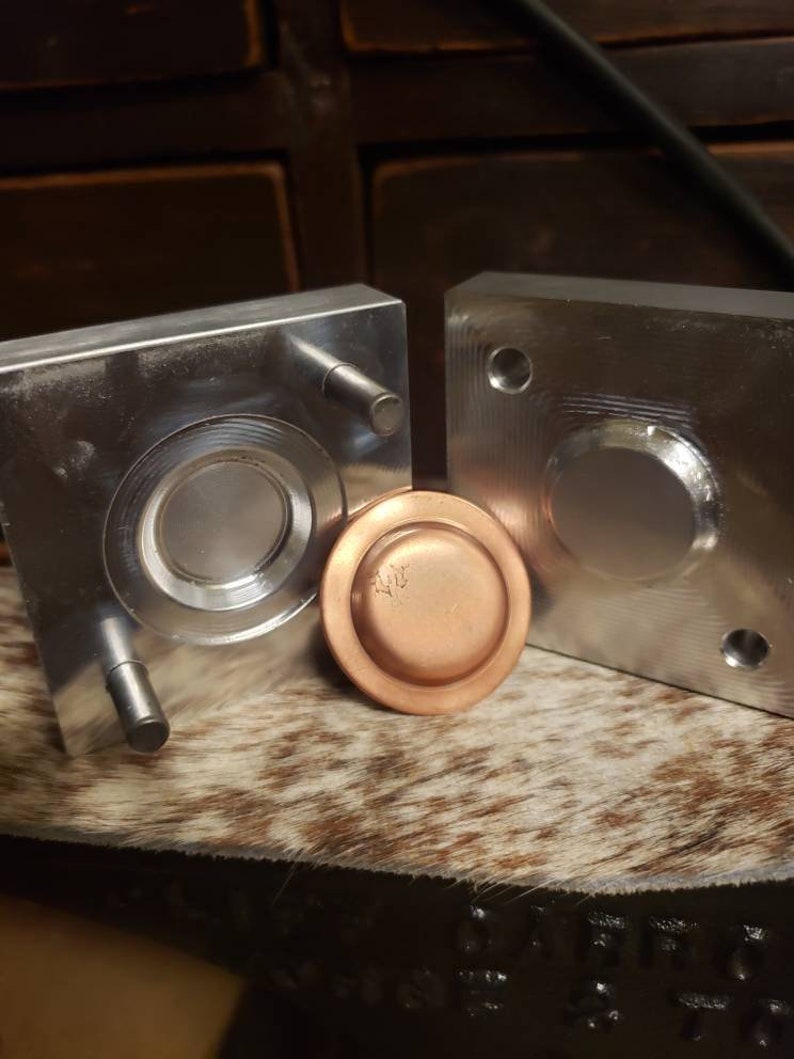 2 Inch 2 Part Flat-top Concho Forming Die - Etsy