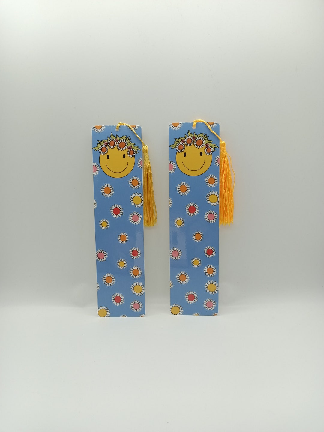 Daisy Happy Face Bookmarks, Smiley Face Bookmark, Flower Bloom Reading ...
