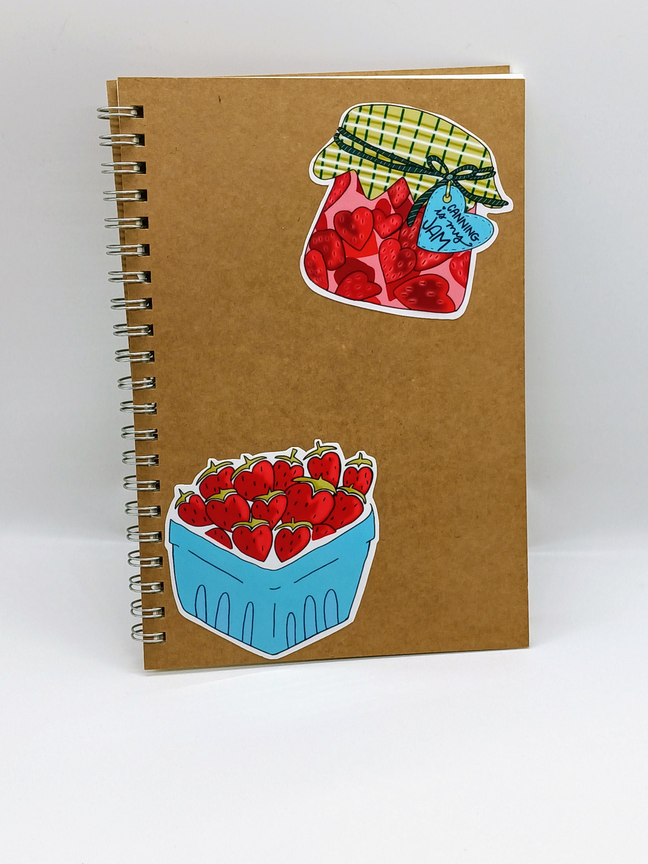 Fresh Strawberries Sticker Strawberry Basket Waterproof Vinyl - Etsy