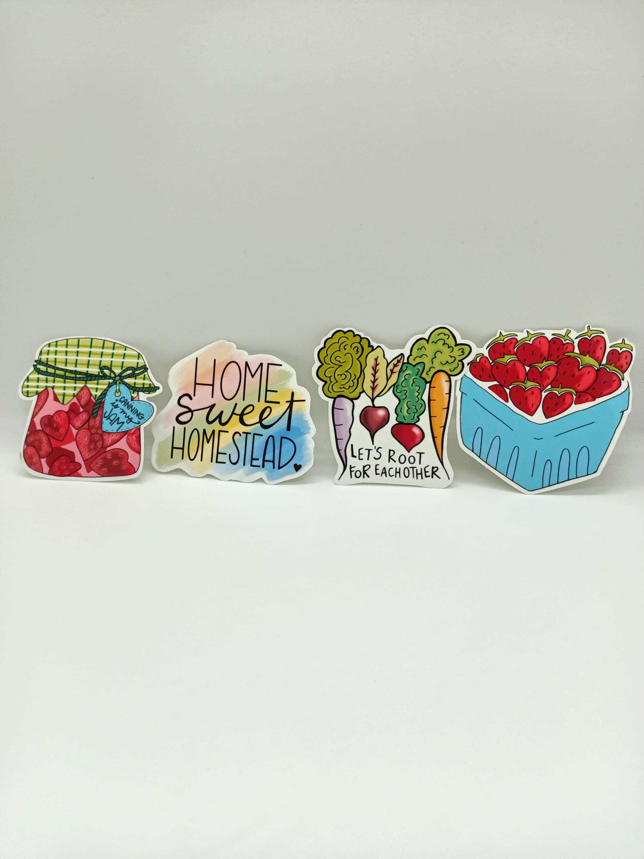 Fresh Strawberries Sticker Strawberry Basket Waterproof Vinyl - Etsy