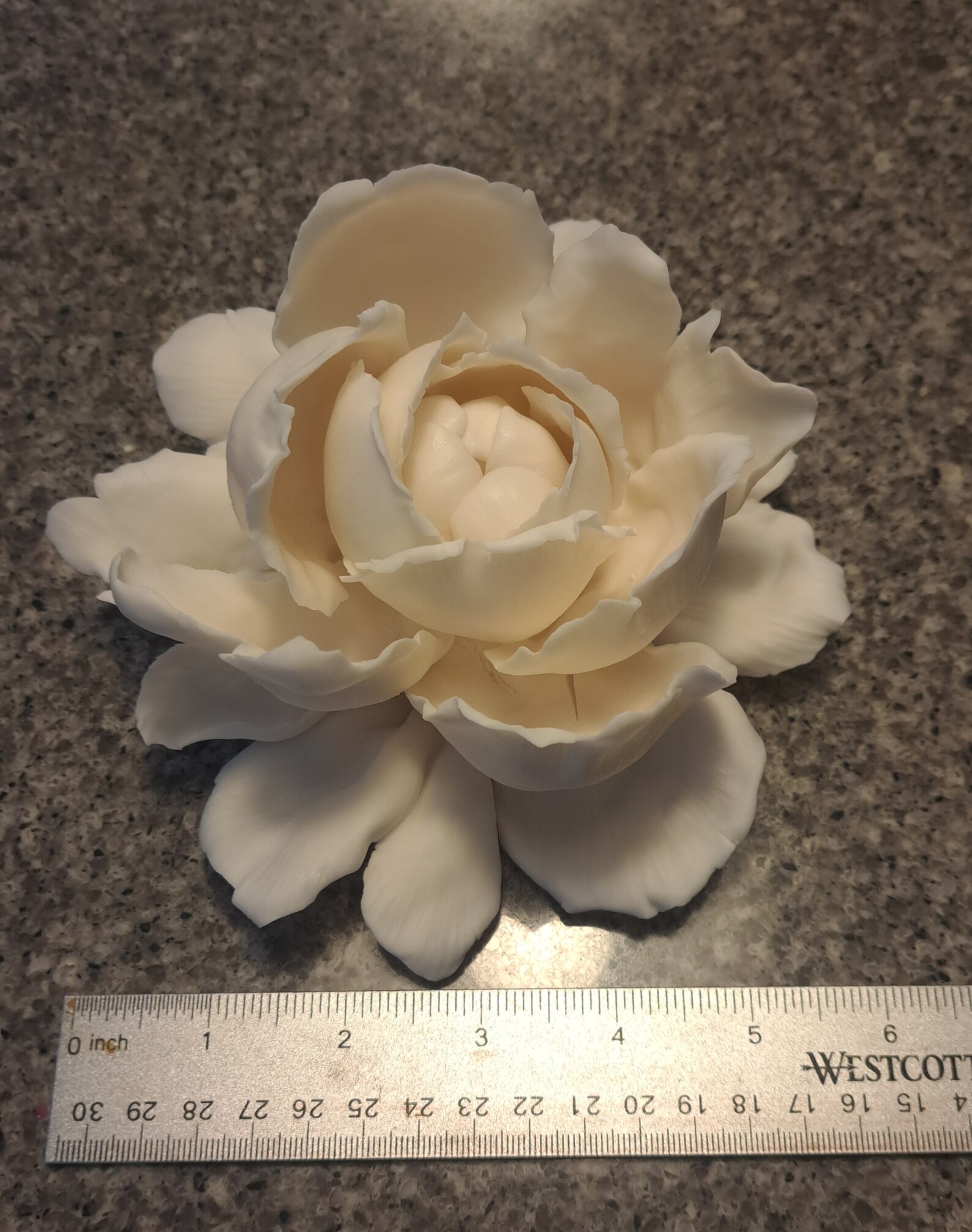 White Peony Real Porcelain Flower, Wall / Table Art, Ceramic Flowers ...