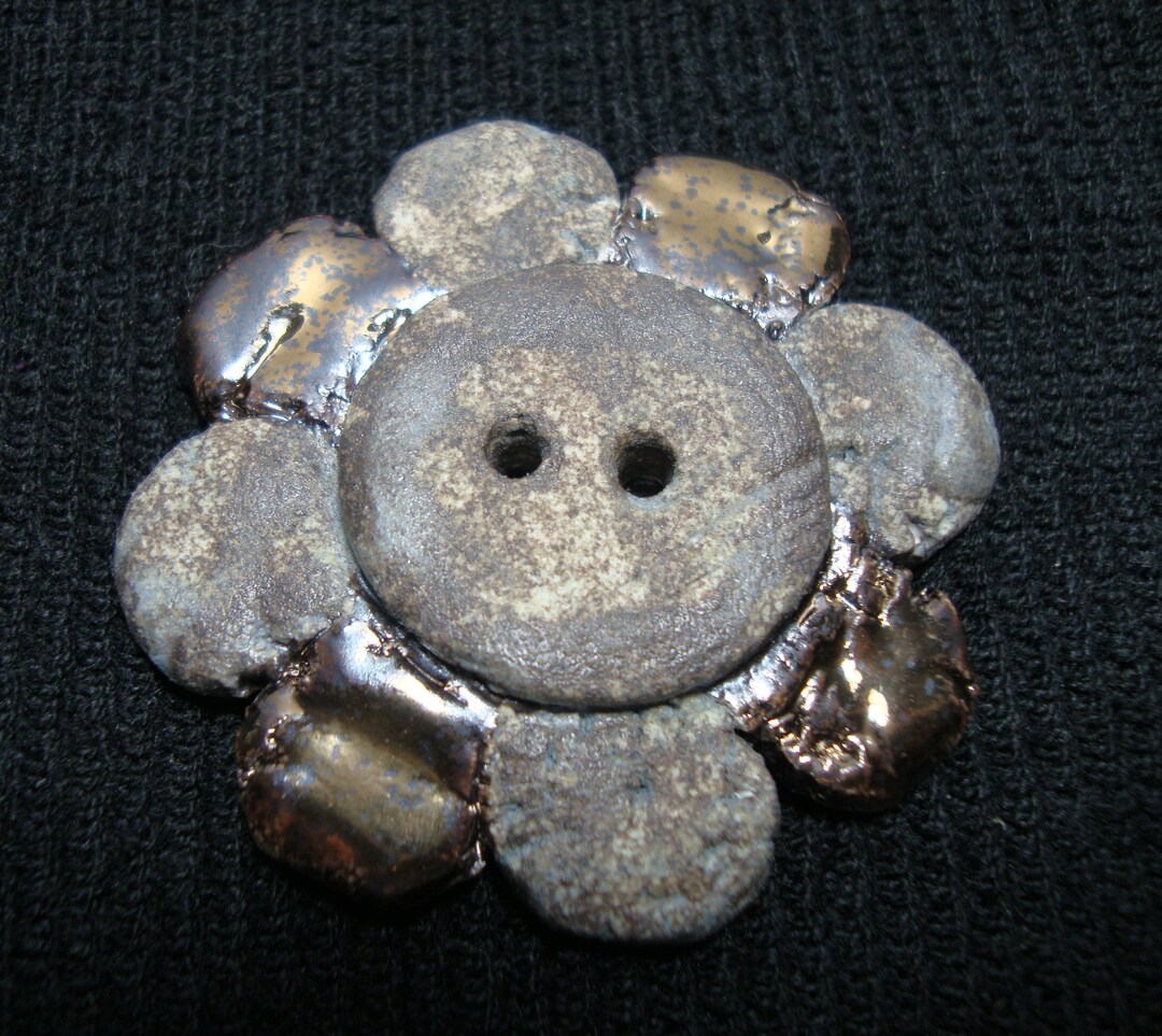 Boho Style Real Porcelain Button- 1 Handmade Unique Porcelain Button ...