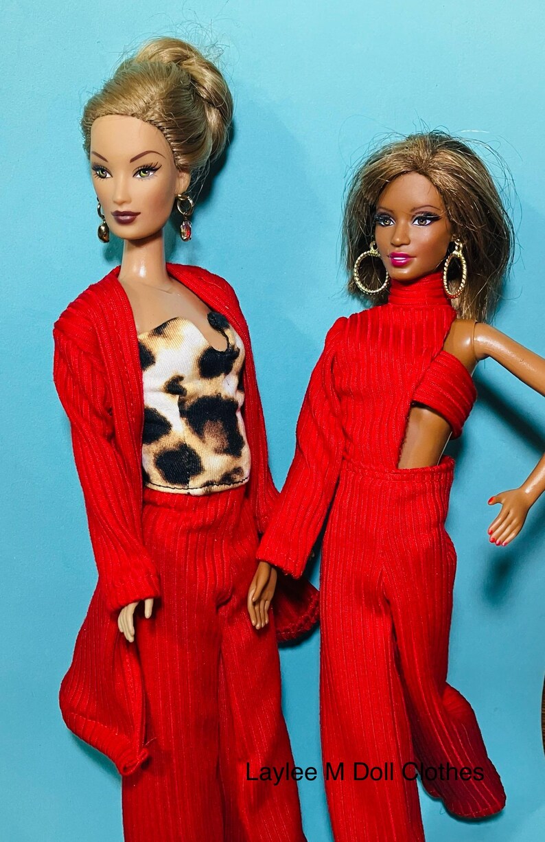 Red Doll Clothes – Fashion Jumper or Leopard Set, Made in USA - Etsy