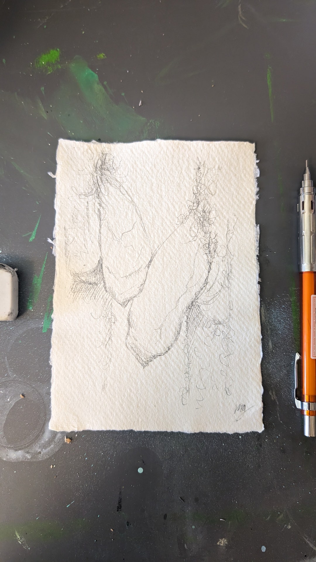 An Original 1 of a Kind Pencil Sketch, Sexy Man Art on Rag Paper . Gay ...