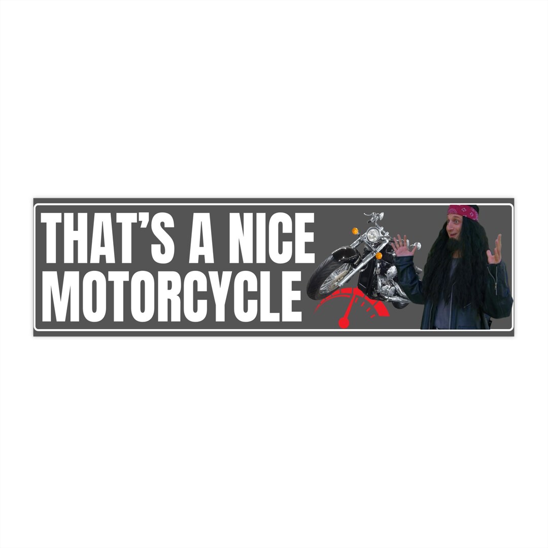Motorcycle Bumper Sticker | Funny | 2025 | Manly | Loud Vehicle | Very ...