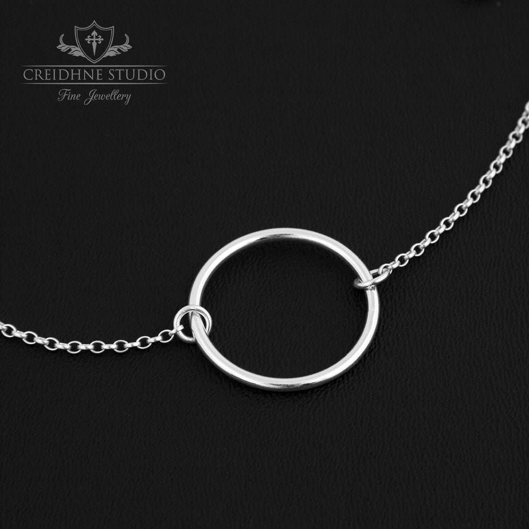 Large Ring Day Collar Sterling Silver Very Delicate and | Etsy