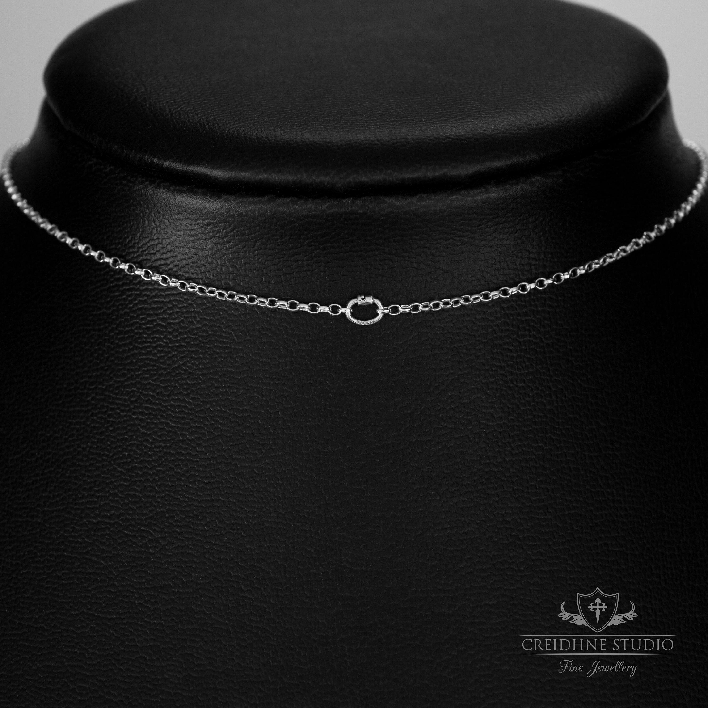 Permanently Locking Tiny Heart Day Collar, Sterling Silver, Very ...
