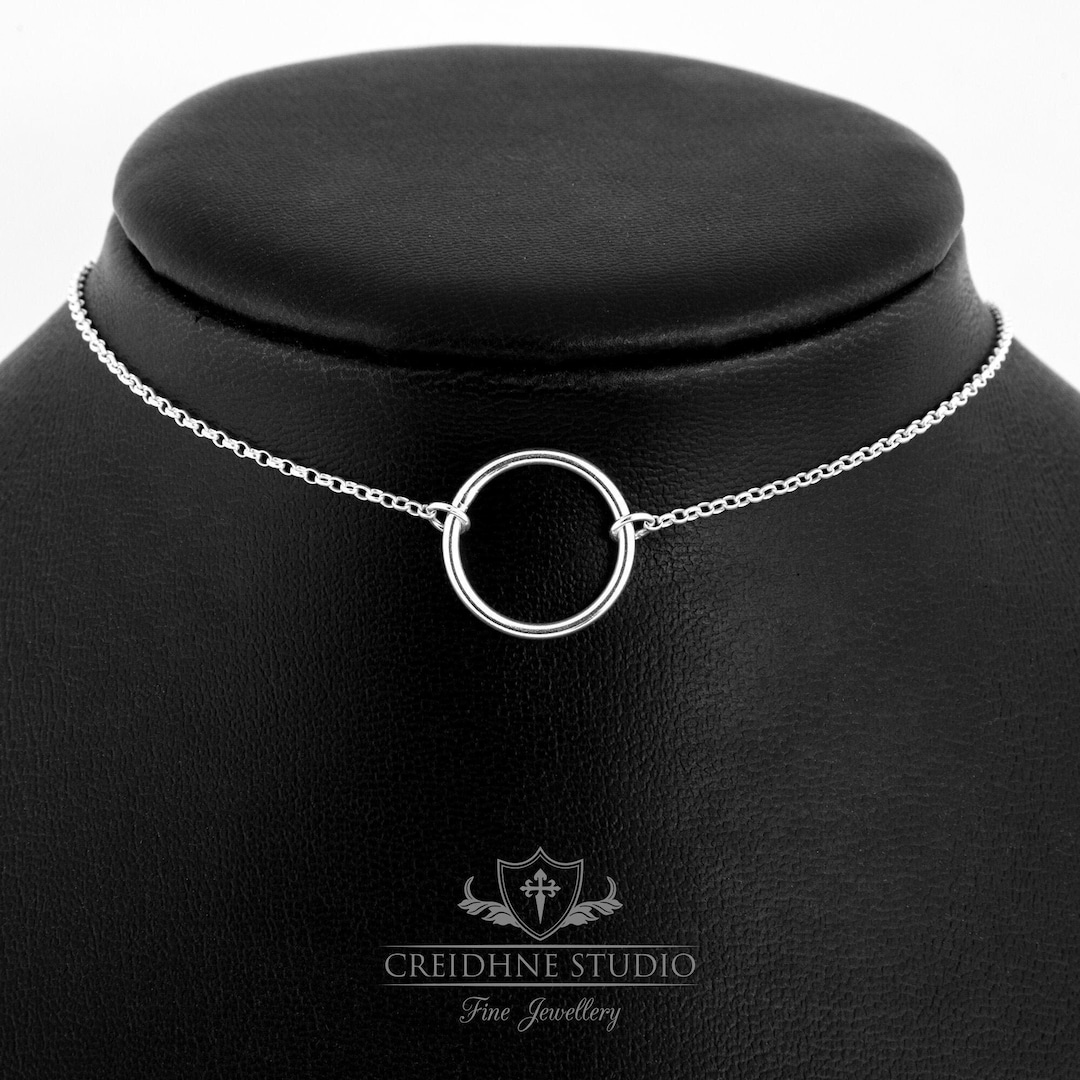 Sterling Silver Medium O Ring Day Collar: Discreet Choker - Etsy