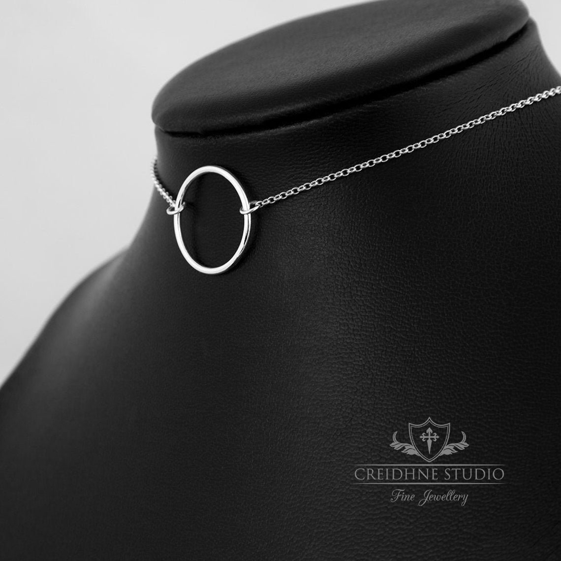 Large Ring Day Collar Sterling Silver Very Delicate and | Etsy