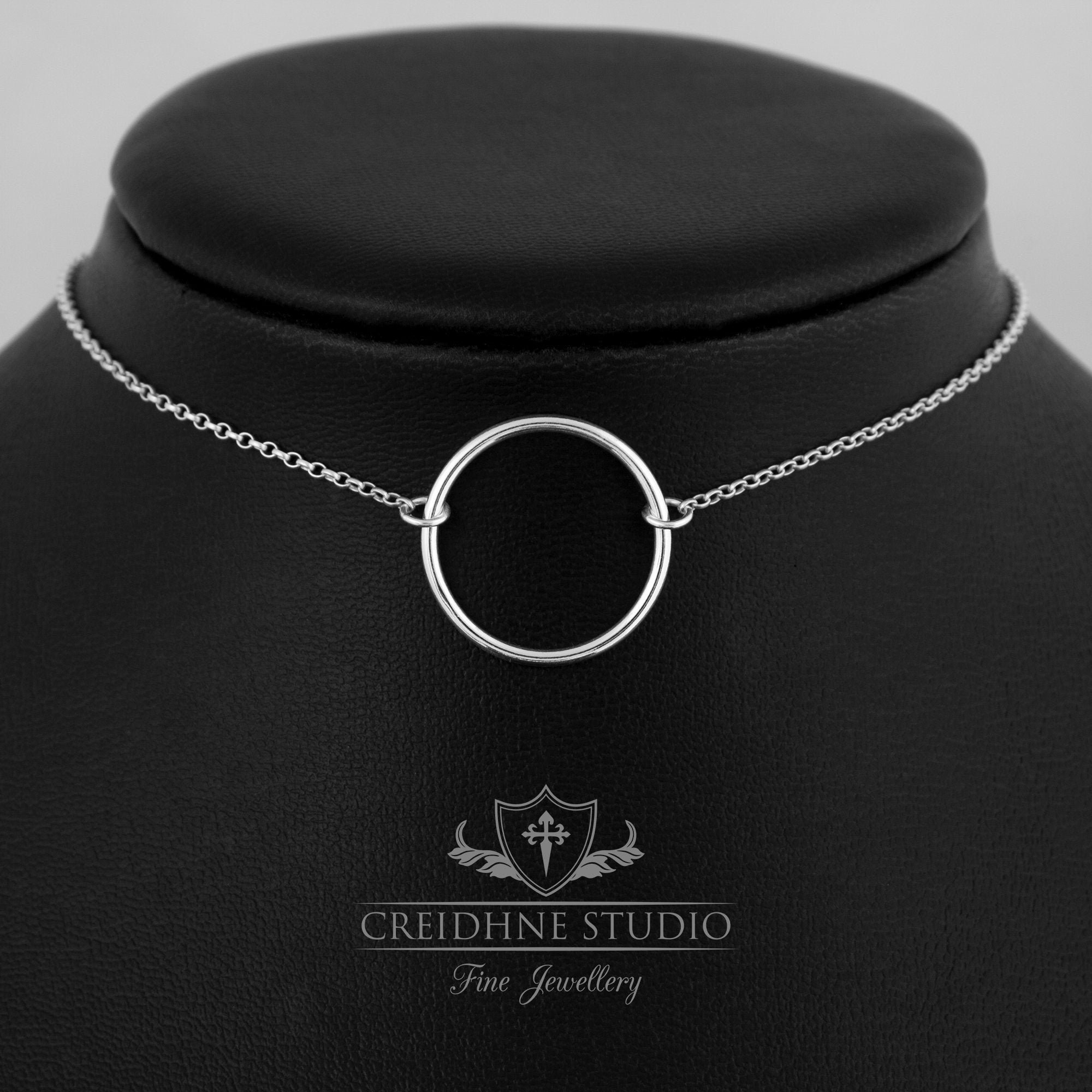Large Ring Day Collar Sterling Silver Very Delicate and | Etsy