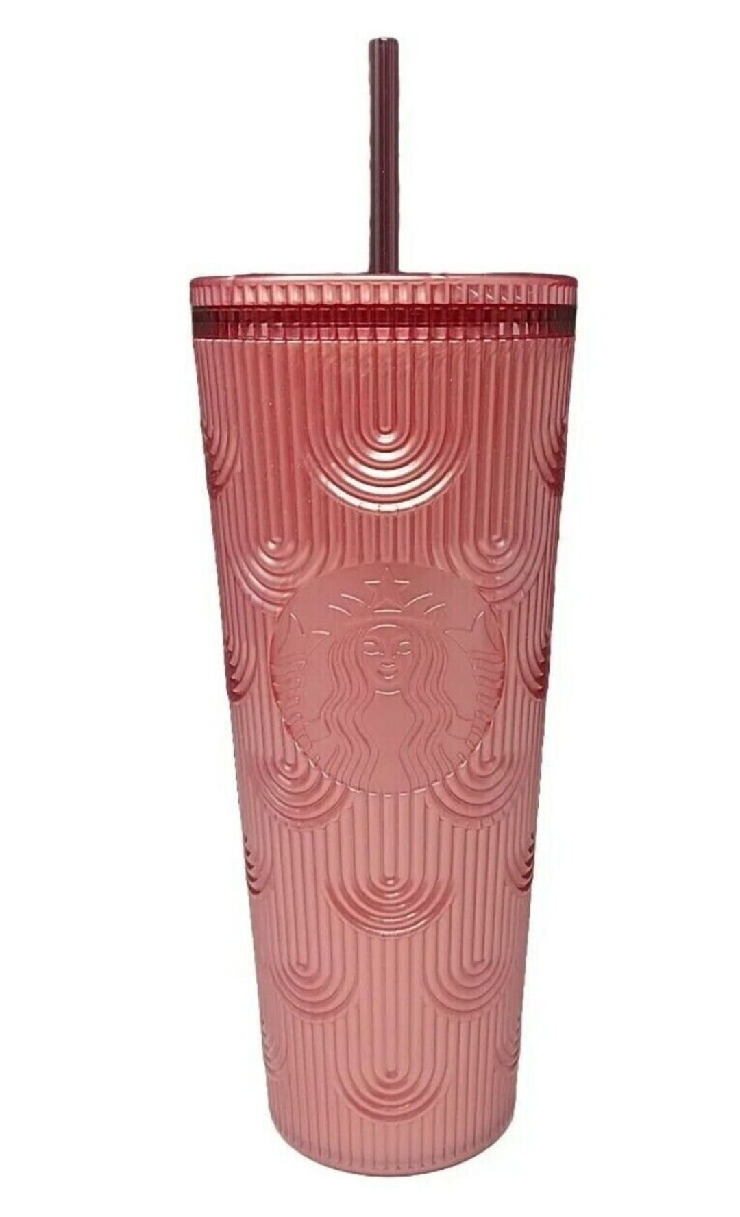 Starbucks 2023 Fall Pink Shimmer Shell Mermaid Scales Cold Cup Tumbler ...