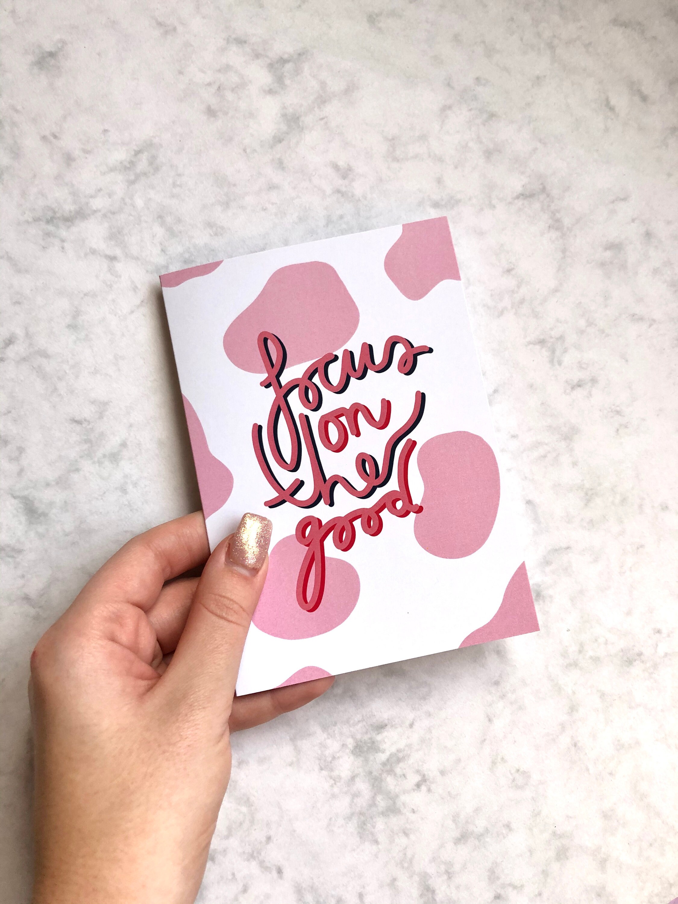 Positivity Happy Quote Positive Vibes Friend Card | Etsy