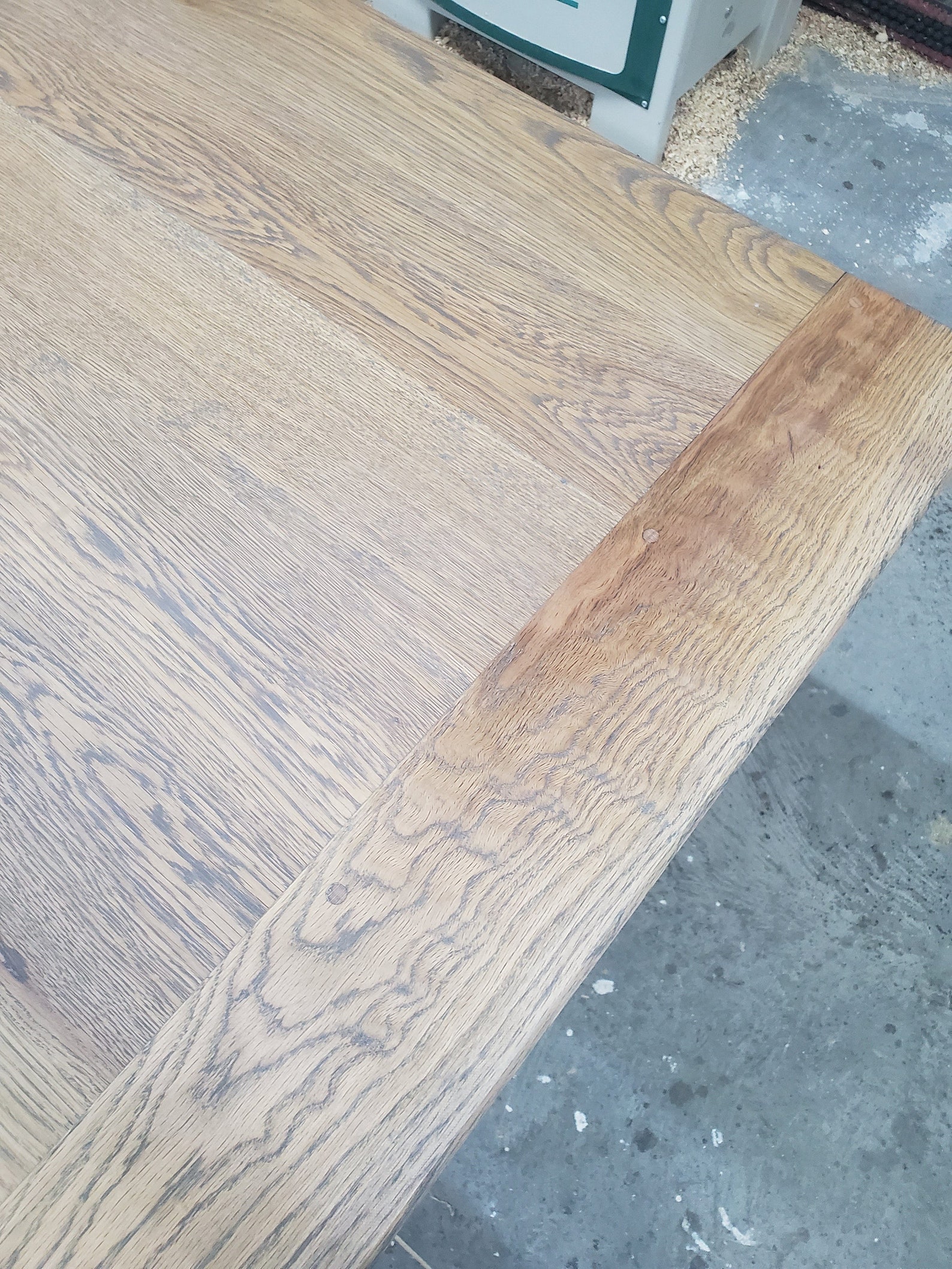 White Oak Breadboard Farm House Table, Steel Beam, Farm Table ...