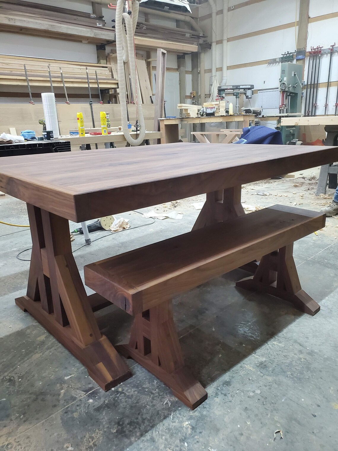 Walnut Dining Table Farm House Table Farm Table Bench - Etsy