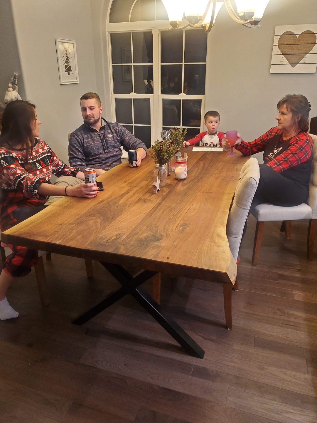 Live Edge Walnut Table, Live Edge, Dining Table, Dine Table, Farm Table ...