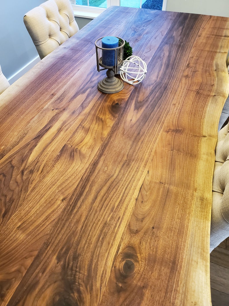 Live Edge Walnut Table, Live Edge, Dining Table, Dine Table, Farm Table ...