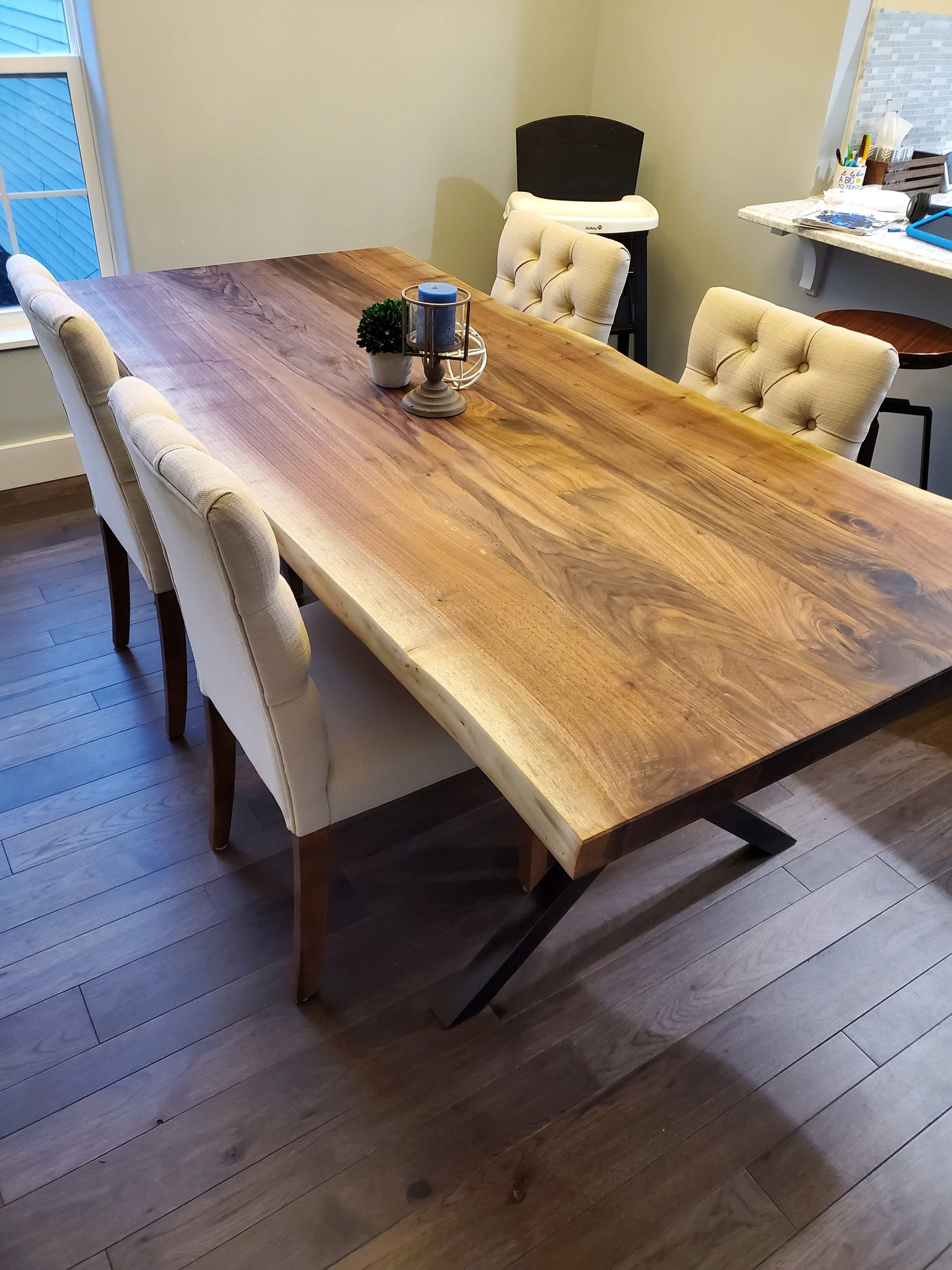 Live Edge Walnut Table, Live Edge, Dining Table, Dine Table, Farm Table ...