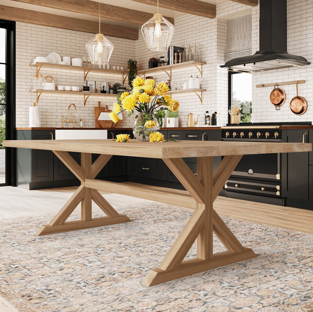 The Western Hardwood Dining Table - Etsy