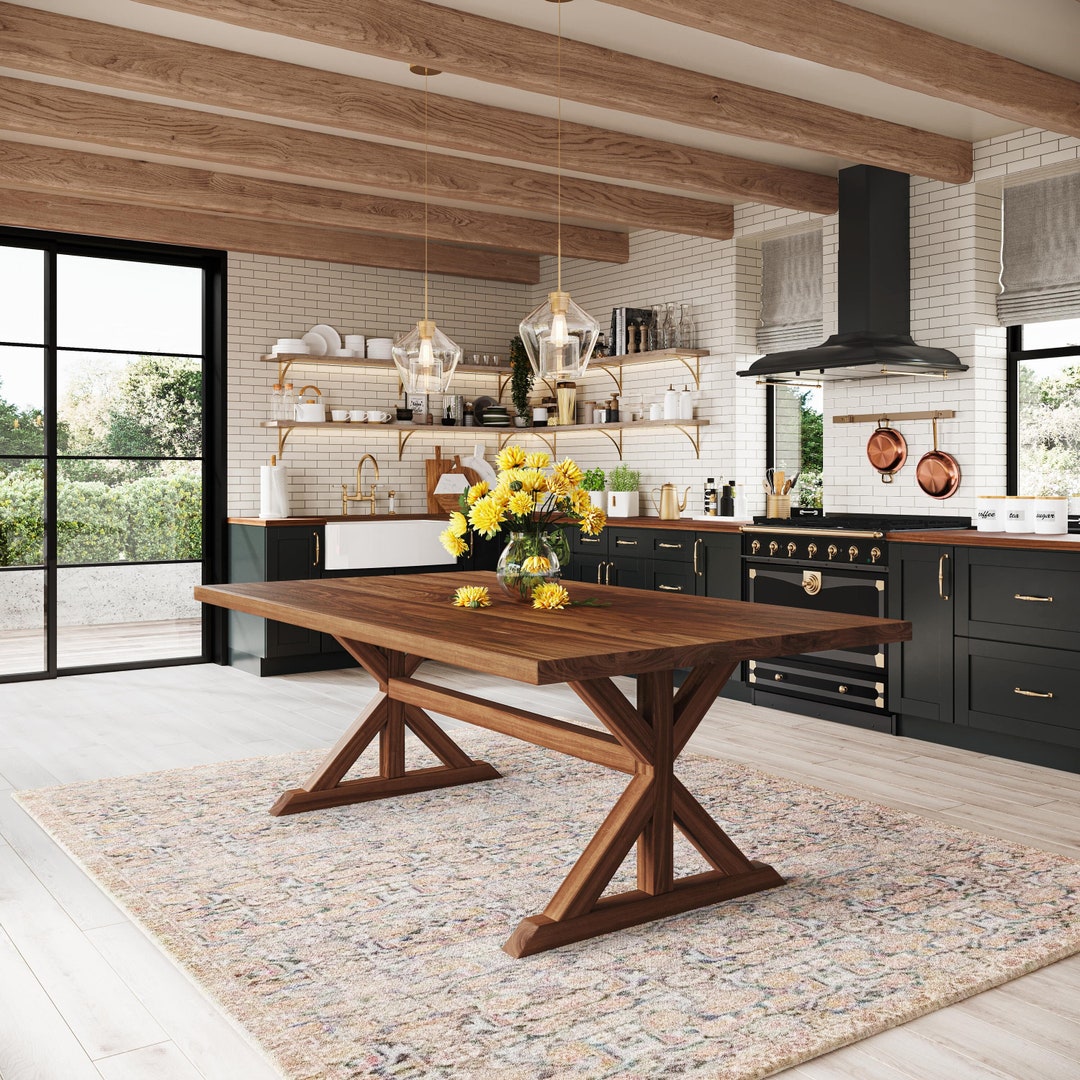 The Western Hardwood Dining Table - Etsy