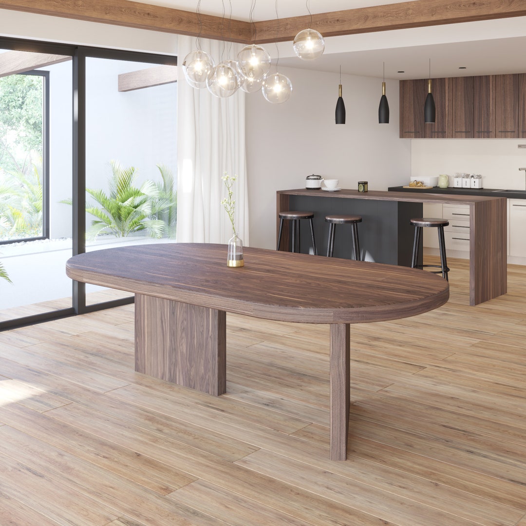 The Alvar Modern Hardwood Dining Table - Etsy