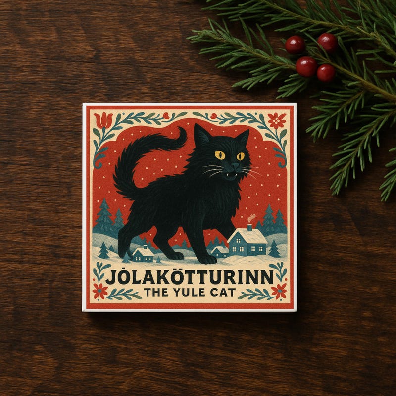 Gothic Cat Coasters - Etsy