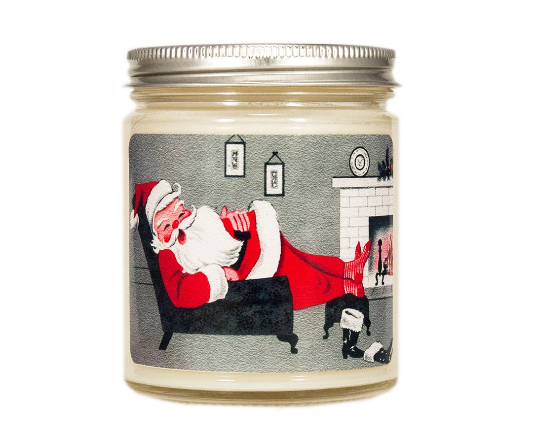 Retro Christmas Candle, Personalized Candle, Holiday Candle, Scented ...