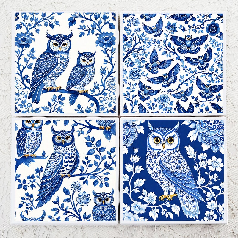 Owl Coasters - Etsy
