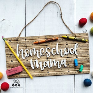 Homeschool Sign | Homeschool Mama Sign | Homeschool Teacher ...