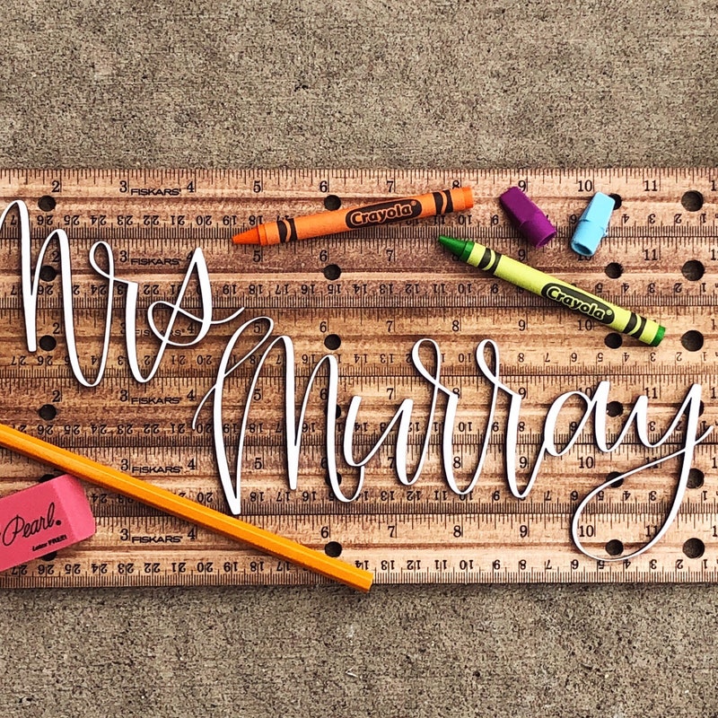Teacher Ruler Sign - Etsy