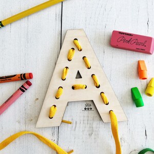 Alphabet Lacing Cards | Number Lacing Cards | Wooden Lacing Cards ...
