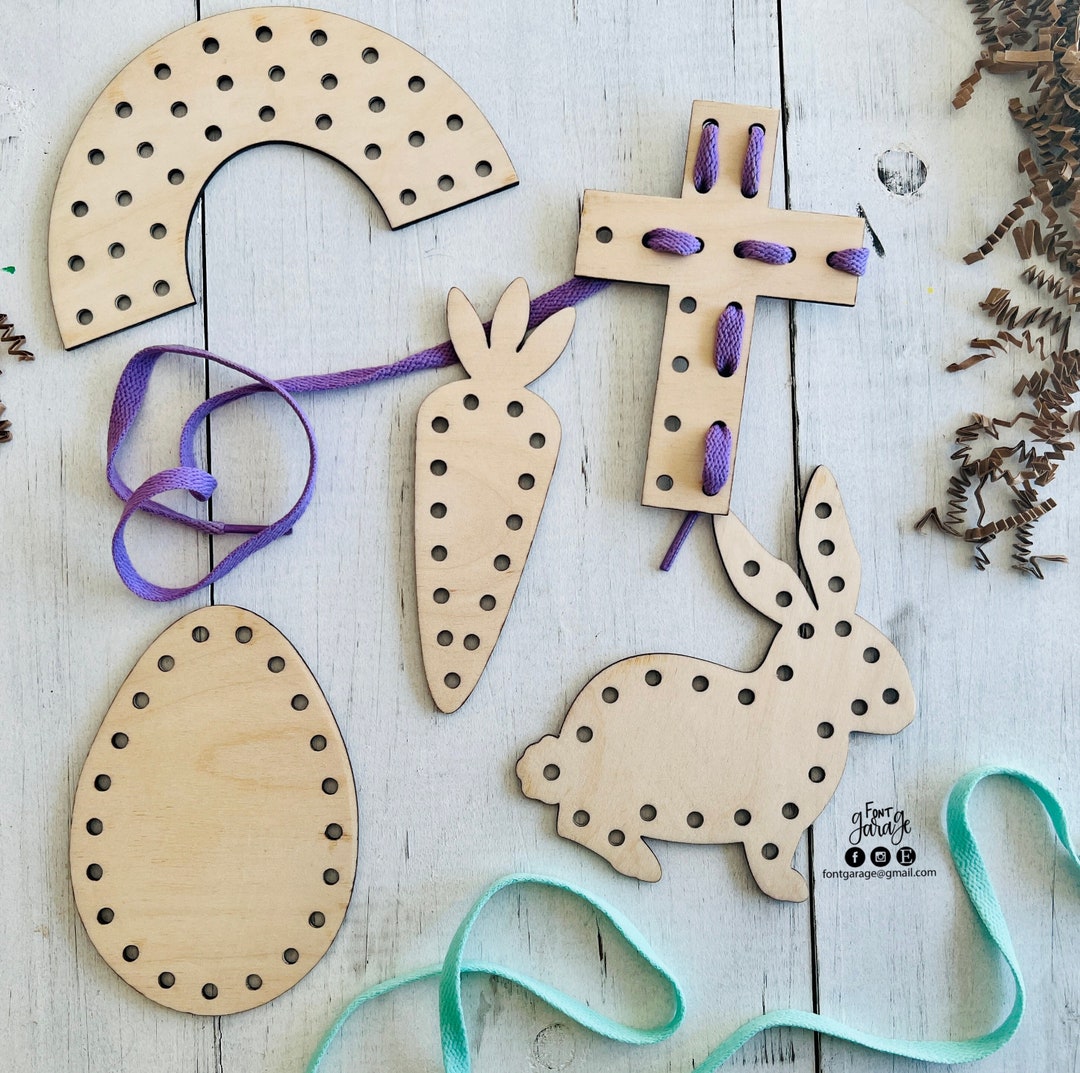 Easter Lacing Boards | Wooden Easter Lacing Board | Lacing Board ...