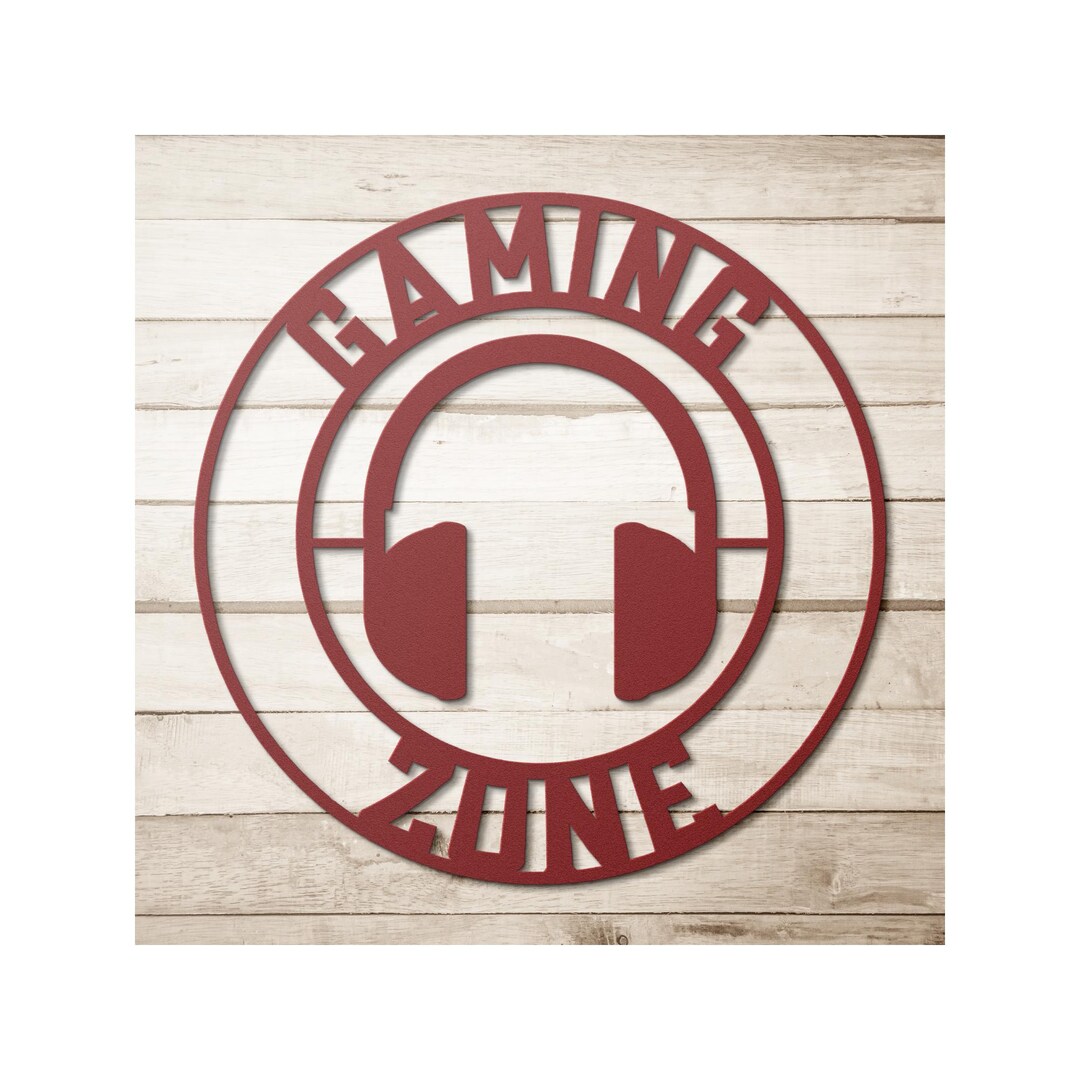Gaming Zone Metal Wall Sign, Gaming Deco - Etsy