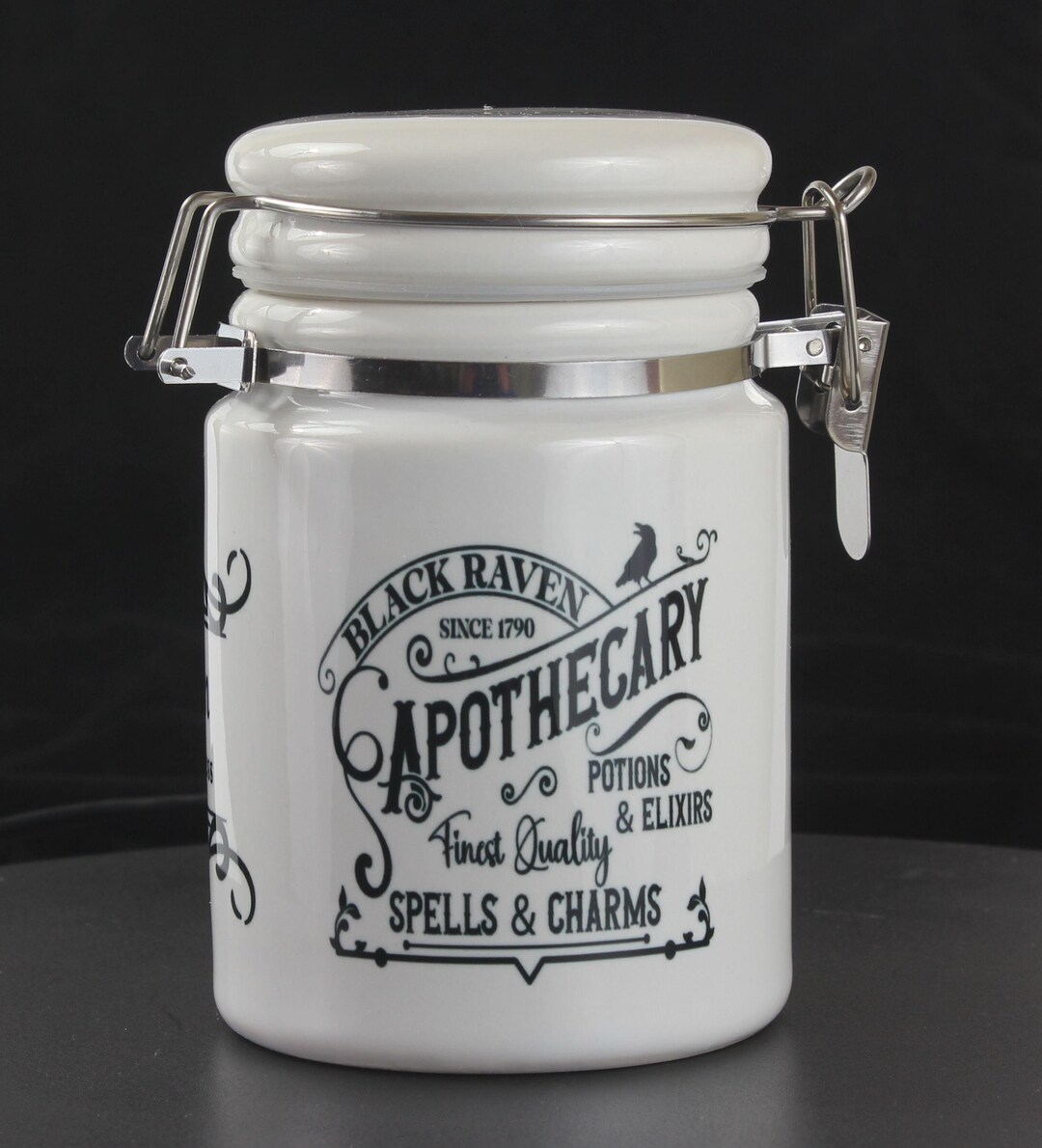 Apothecary Storage Jar With Lid & Bale Closure, 14oz Personalized ...