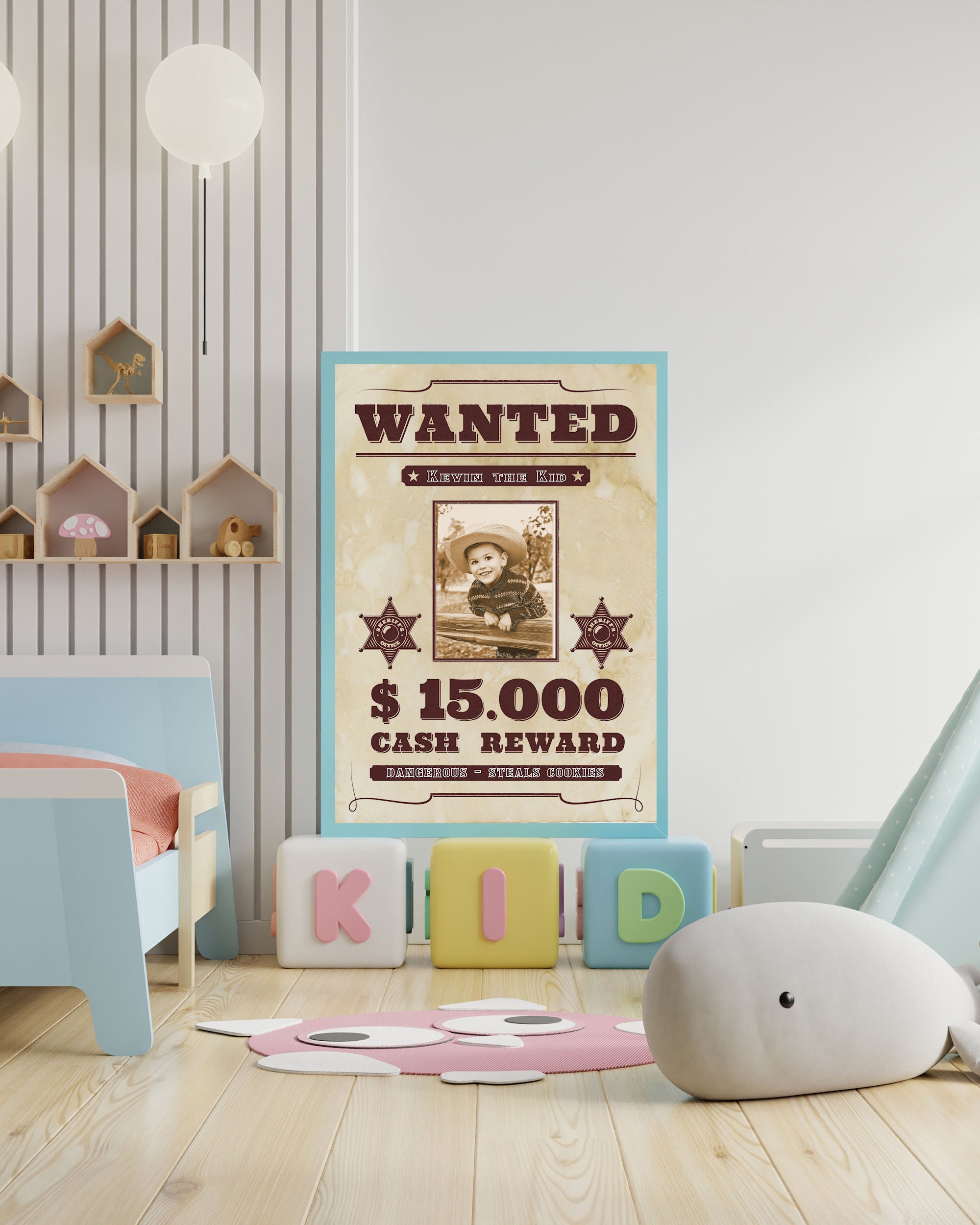 Personalized Vintage Fugitive Poster Cowboy/cowgirl wanted Dead or ...