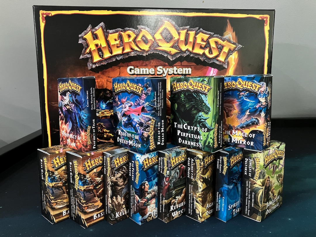 Heroquest Tuck Boxes for Base Game and All Expansions Playing Cards (12 ...
