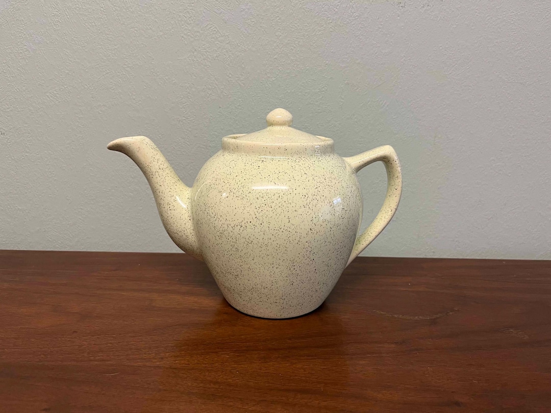 Vintage Bauer Brusche 6 Cup Lime Speckled Teapot With Lid - Etsy