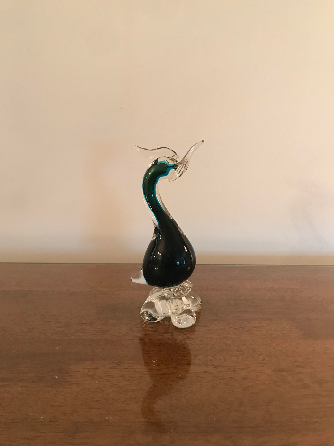 Vintage Murano Glass Duck Figurine Italy - Etsy
