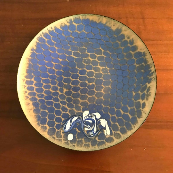 Enamel Mid Century Copper Plate - Etsy