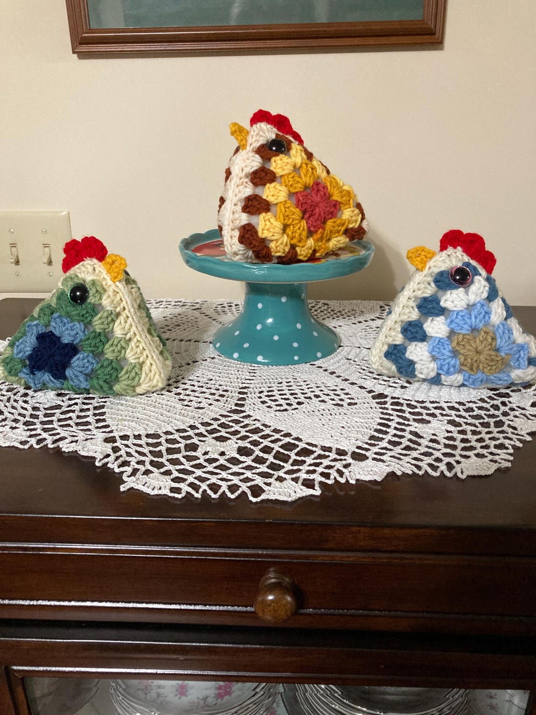 Cute Crocheted Chickens | NOT a Toy! - Decoration | Crissy Crochet NC ...
