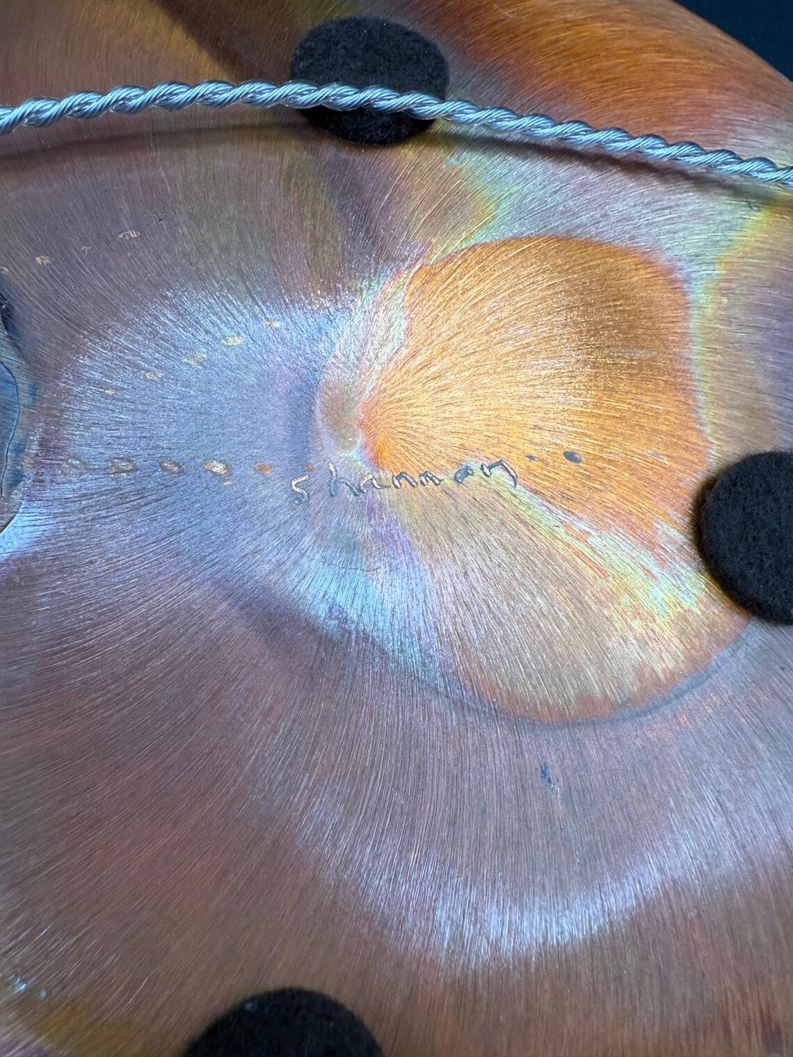 Signed Patrick Shannon Handcrafted Copper Plate Bowl Wall Hanging Art 9 ...