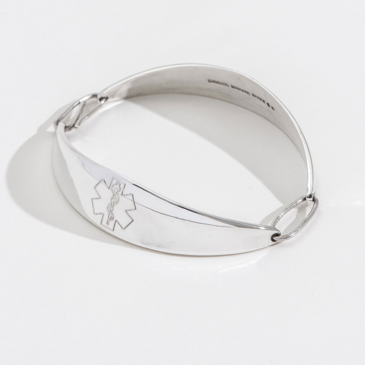 Sterling Silver Medical ID Bracelet Fashionable Medic Alert Jewelry for ...