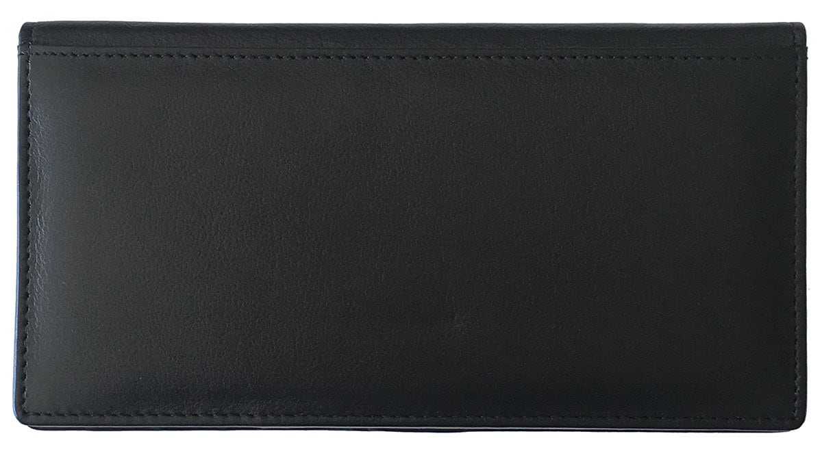 Personalized Leather Checkbook Cover: RFID Blocking With Credit Card ...