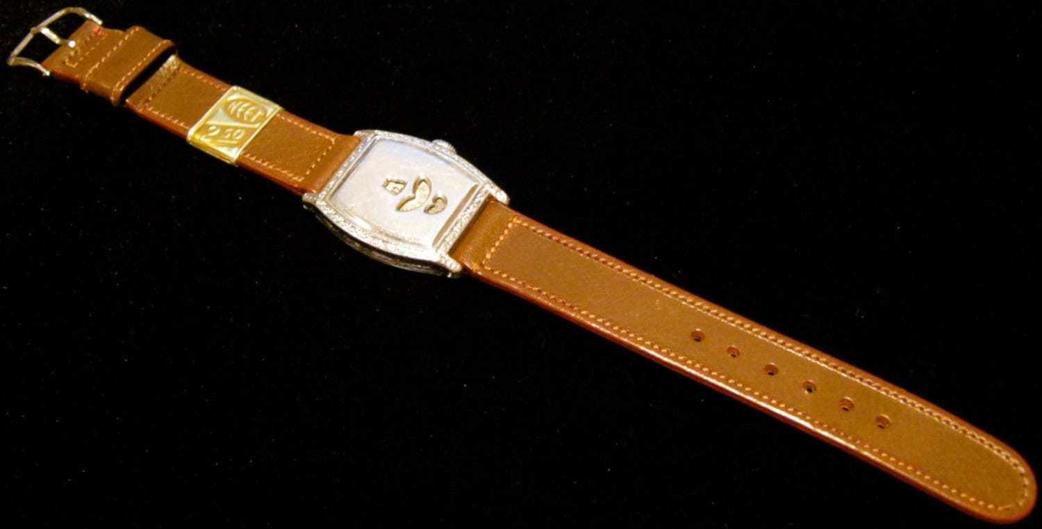 Handsome & Rare Vintage 1930's 'helbros' Digital/direct Read/jump Hour ...