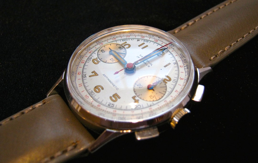 Vintage & Super Cool 1940's 'MEPA' Chronograph Wristwatch - Etsy