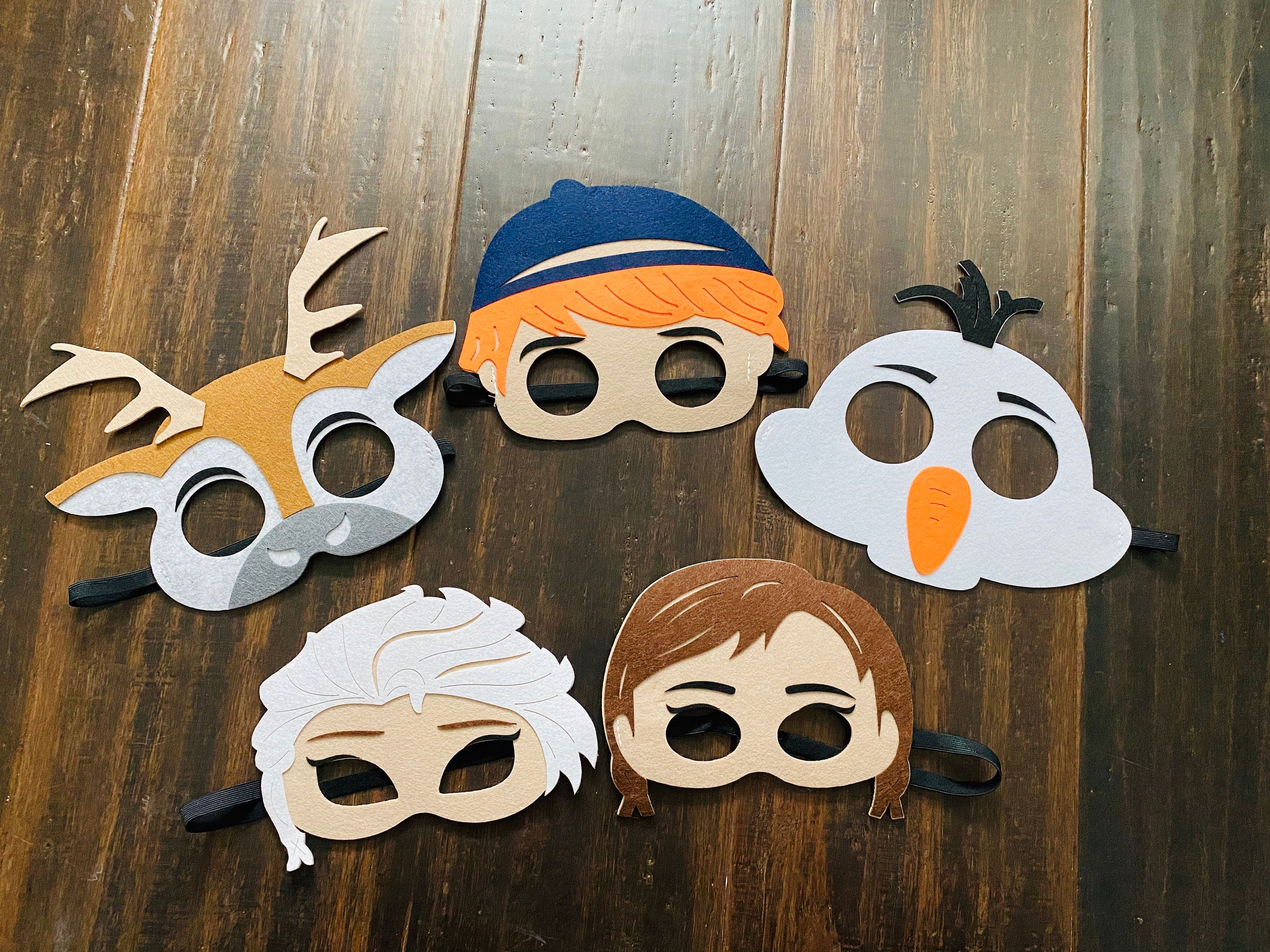 Elsa, Anna and Friends Frozen Inspired Masks. Birthday Party Favors ...