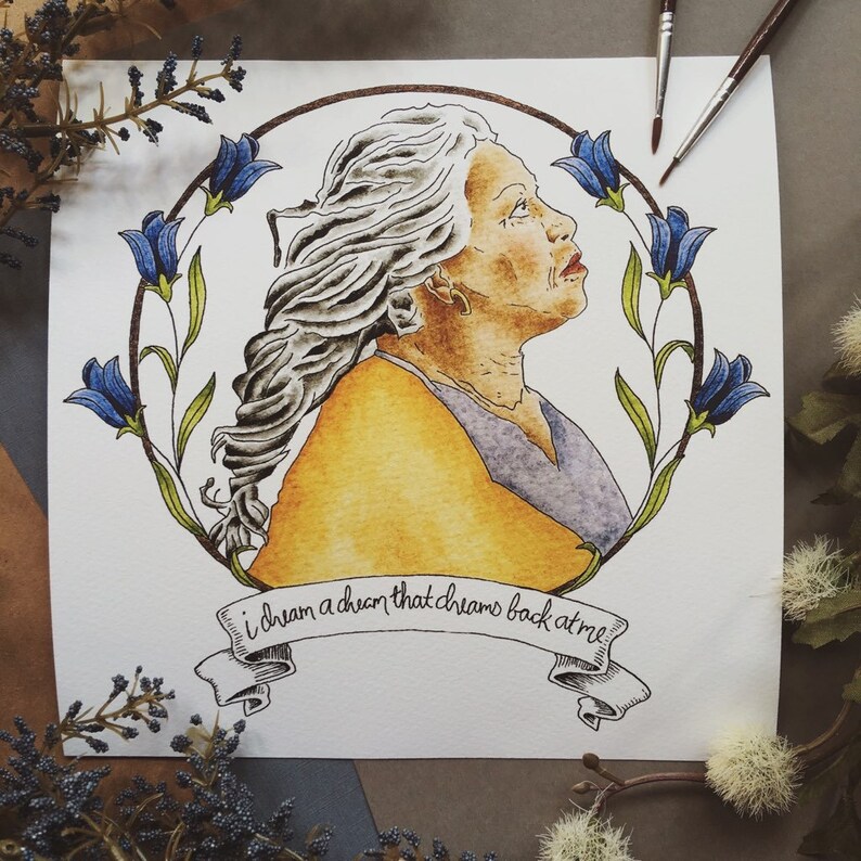 Toni Morrison Watercolor Art Print: Gift for Writer - Etsy