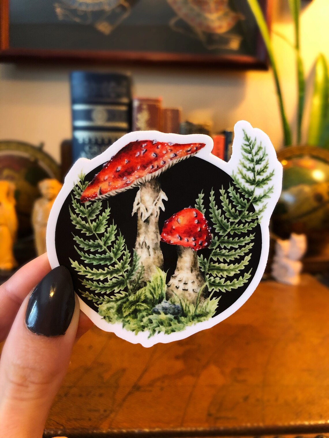 Cottagecore Mushroom Sticker, Mycology Decal, Fungi Sticker, Toadstool ...