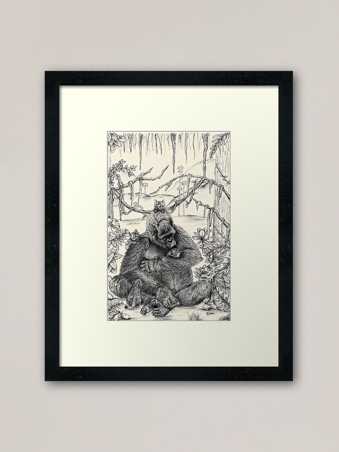 Koko Love Gorilla Giclee Art Print Gorilla Artwork Nature - Etsy Canada