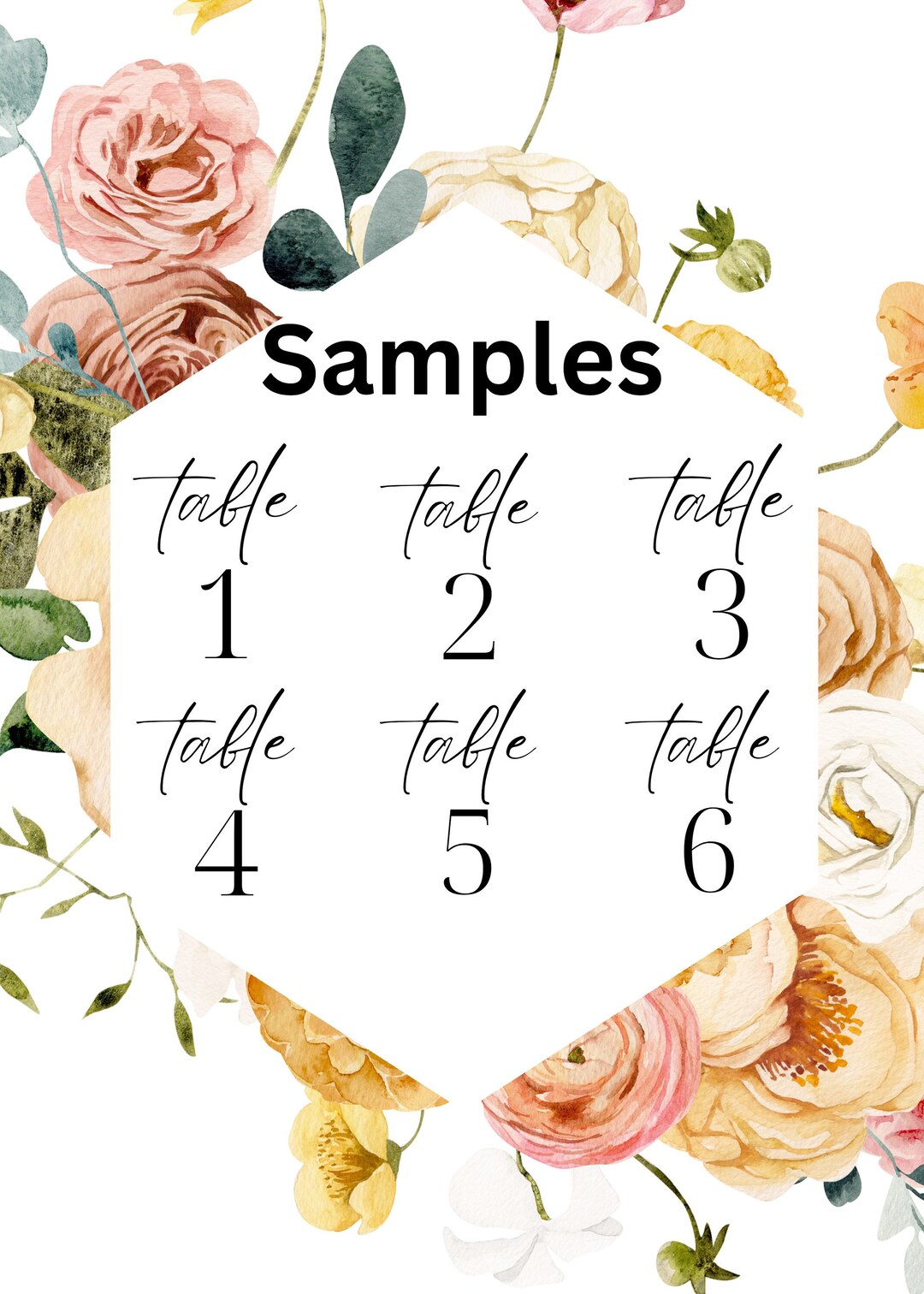 Wedding Table Number Decals, Wedding Table Number Stickers ...